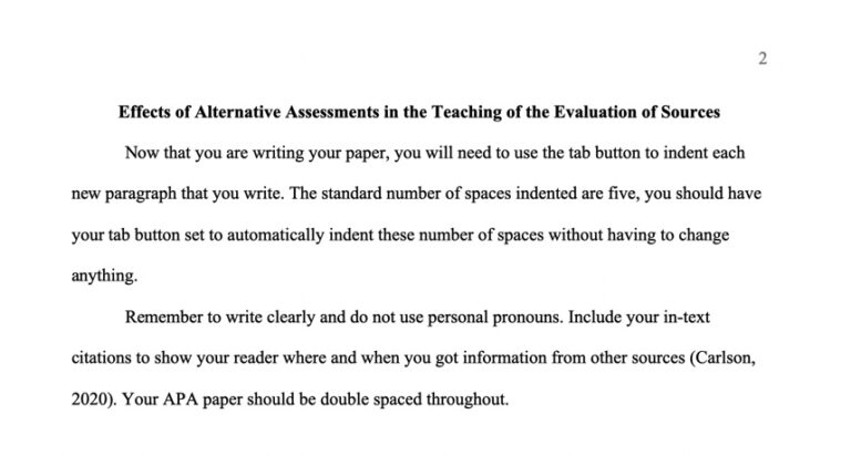 Formatting Your Paper | Clatsop Community College